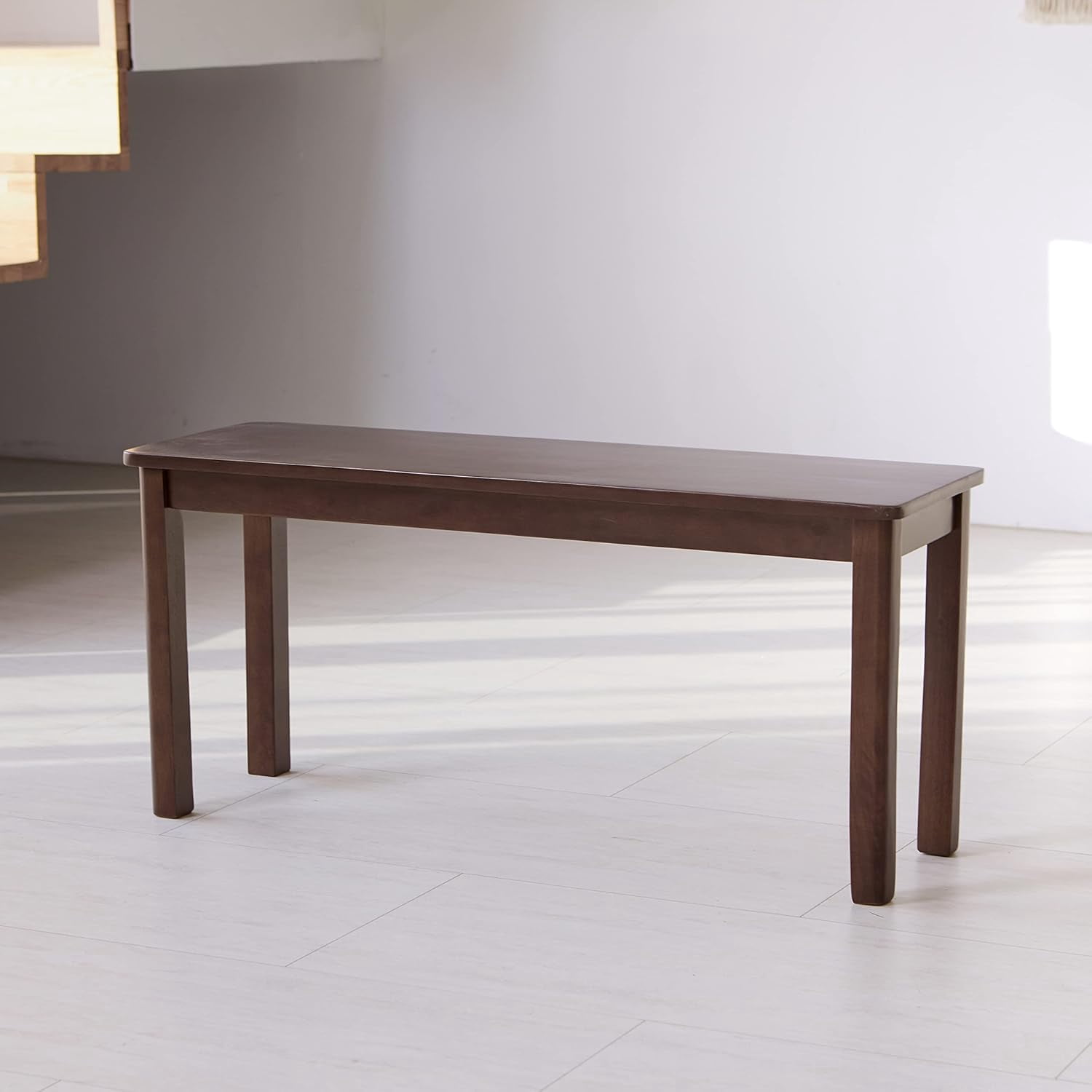 Livinia Cabin 37.4" Wooden Dining Bench/Small Modern Farmhouse ...