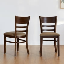 Winsome Wood Benjamin Ladder-Back Chairs, 2-PC Set, Walnut Finish ...