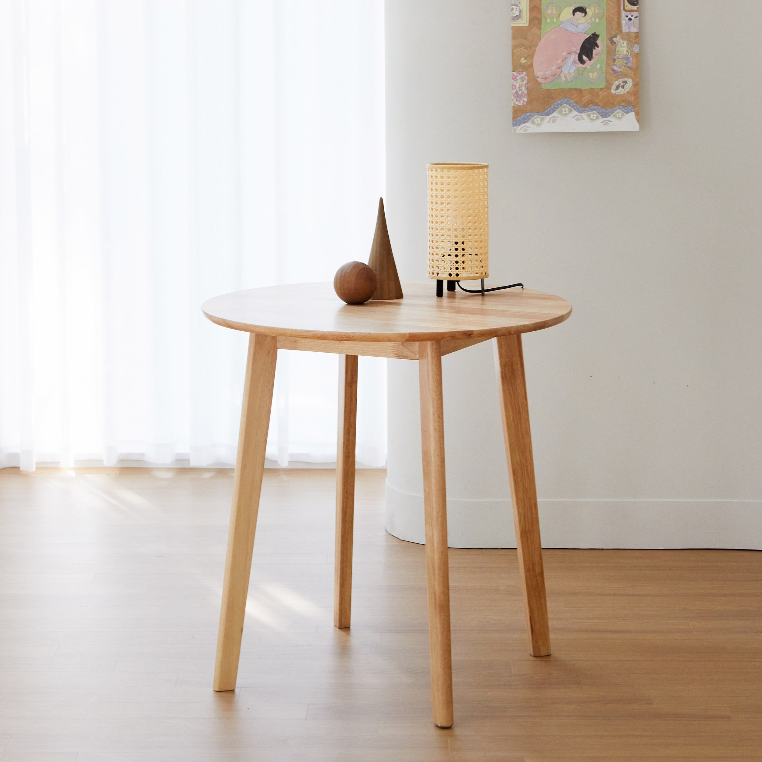 "Livinia Canberra 27.6"" Round Dining Table, Mid Century Modern Style ...