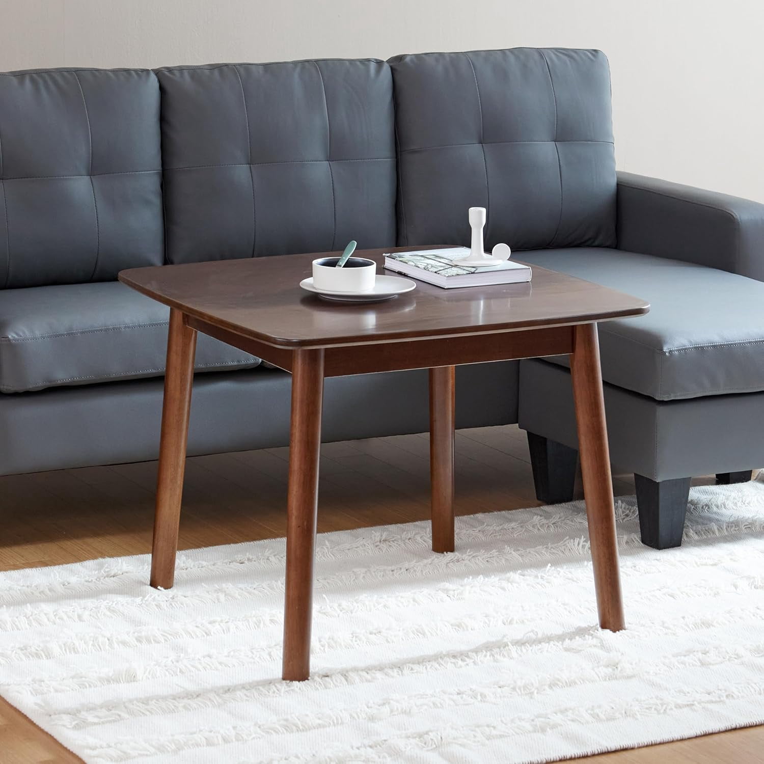 Livinia Florence 29.5" Wooden Coffee Table/Malaysian Oak Solid Wood ...