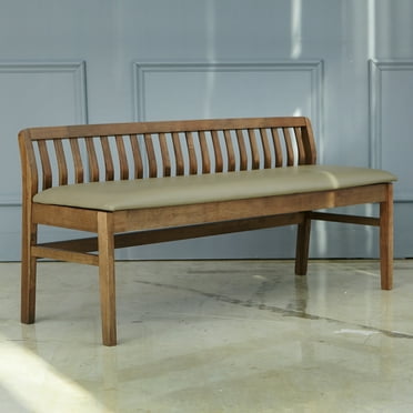 Boraam Rasmus Wood Dining Bench - Cream/Black - Walmart.com
