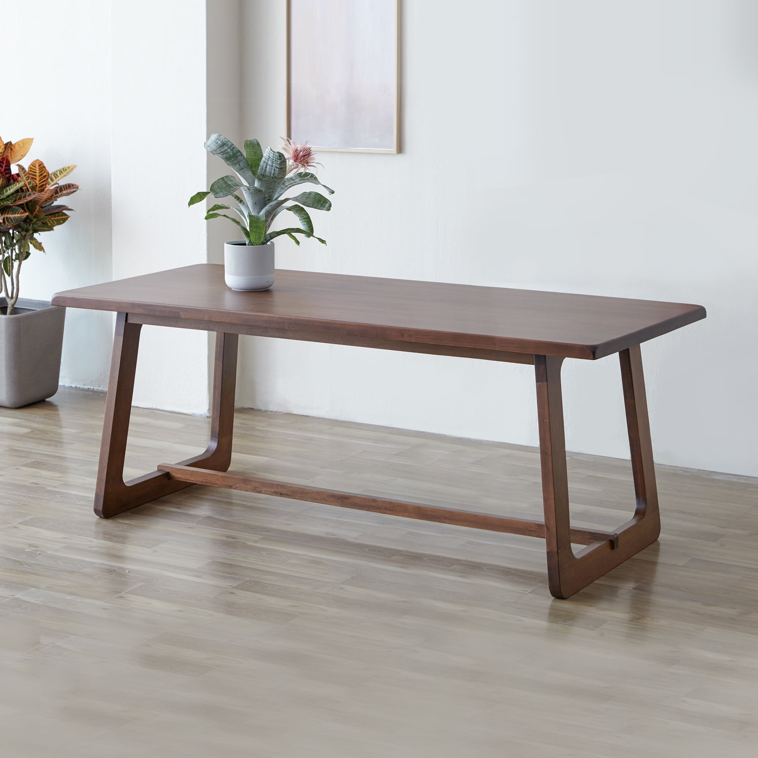 Livinia Mammoth 71 inch Trestle Base Wooden Dining Table (Walnut Finish ...