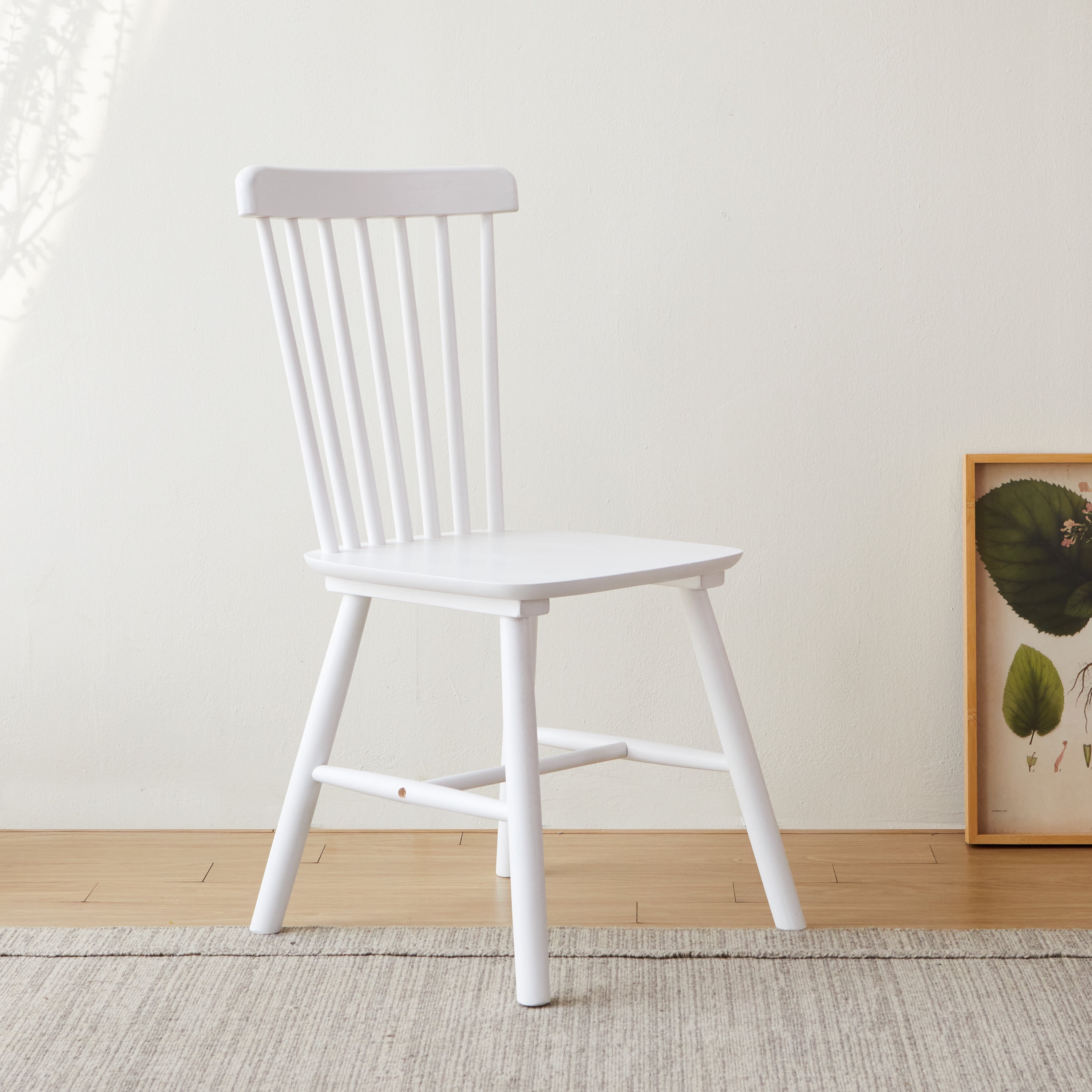 Livinia Toto Malaysian Oak Dining Chair Set of Two, Country Farmhouse ...