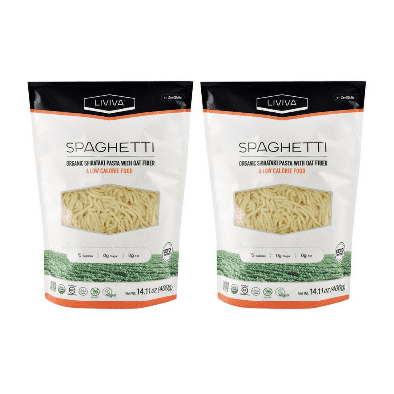 Liviva Organic Premium Shirataki Protein Pasta - Spaghetti with Oat ...