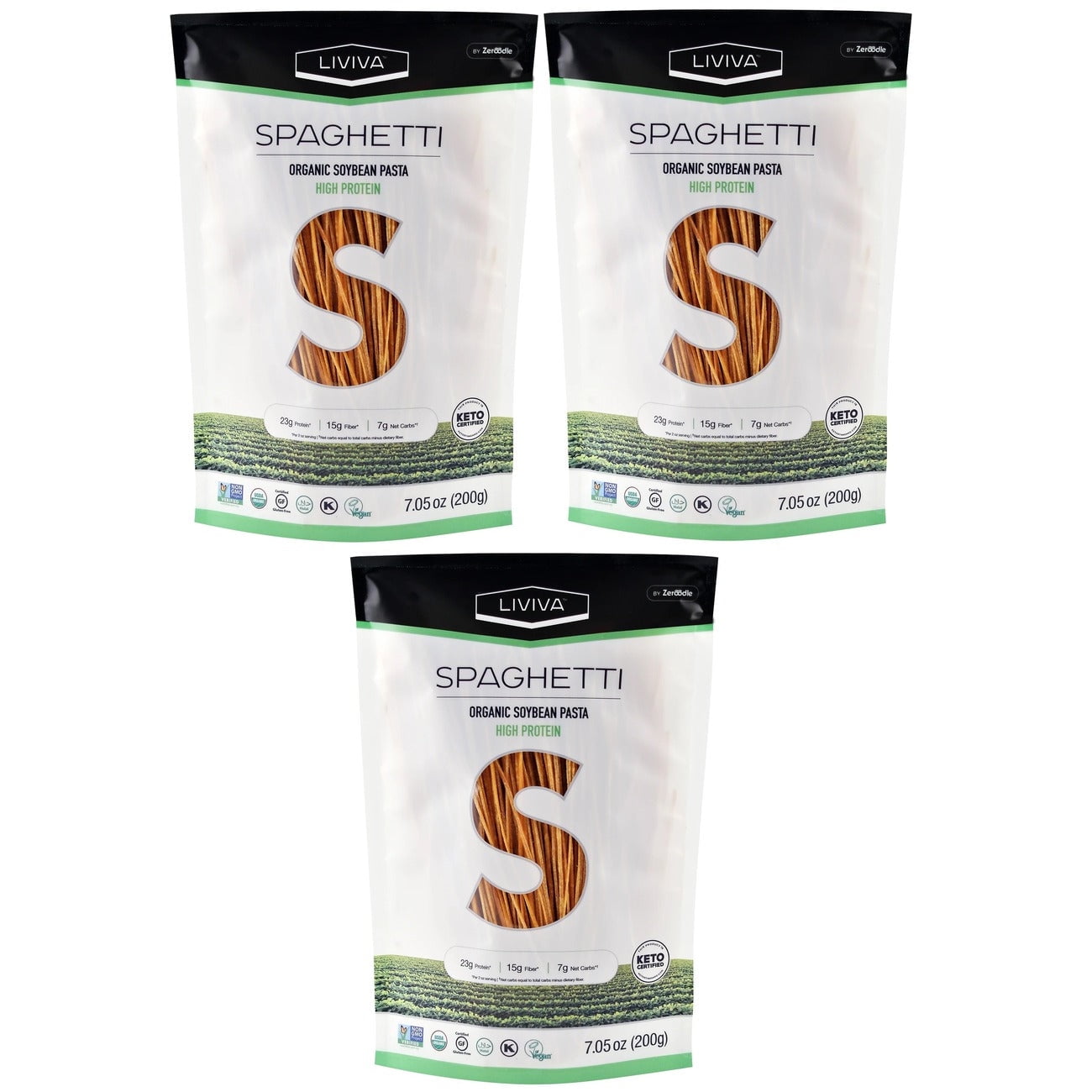 Liviva Organic Soybean Protein Pasta - Spaghetti Size: 3 Bags - Walmart.com