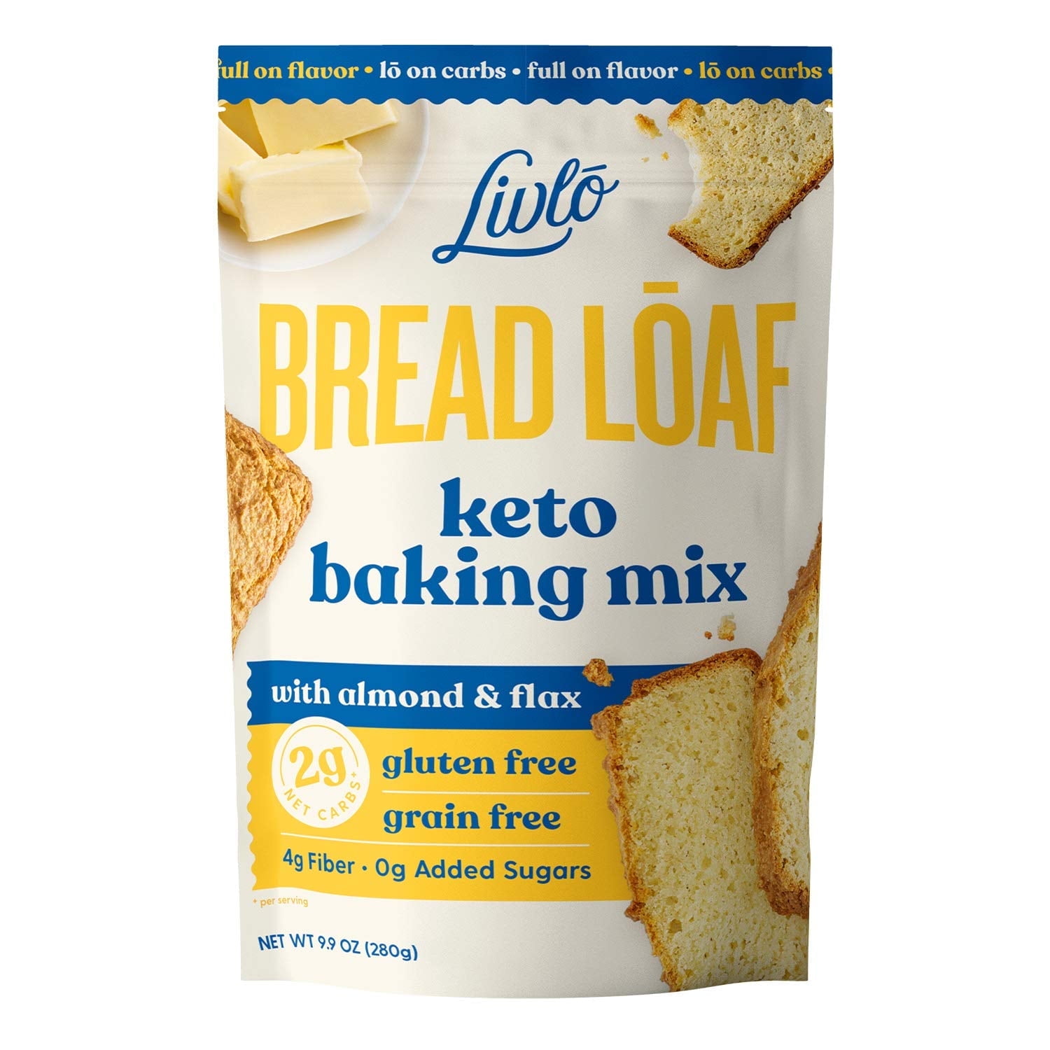 Livlo Food Co Gluten-Free, Carb-Free Keto Bread Mix for Baking - 12 ...