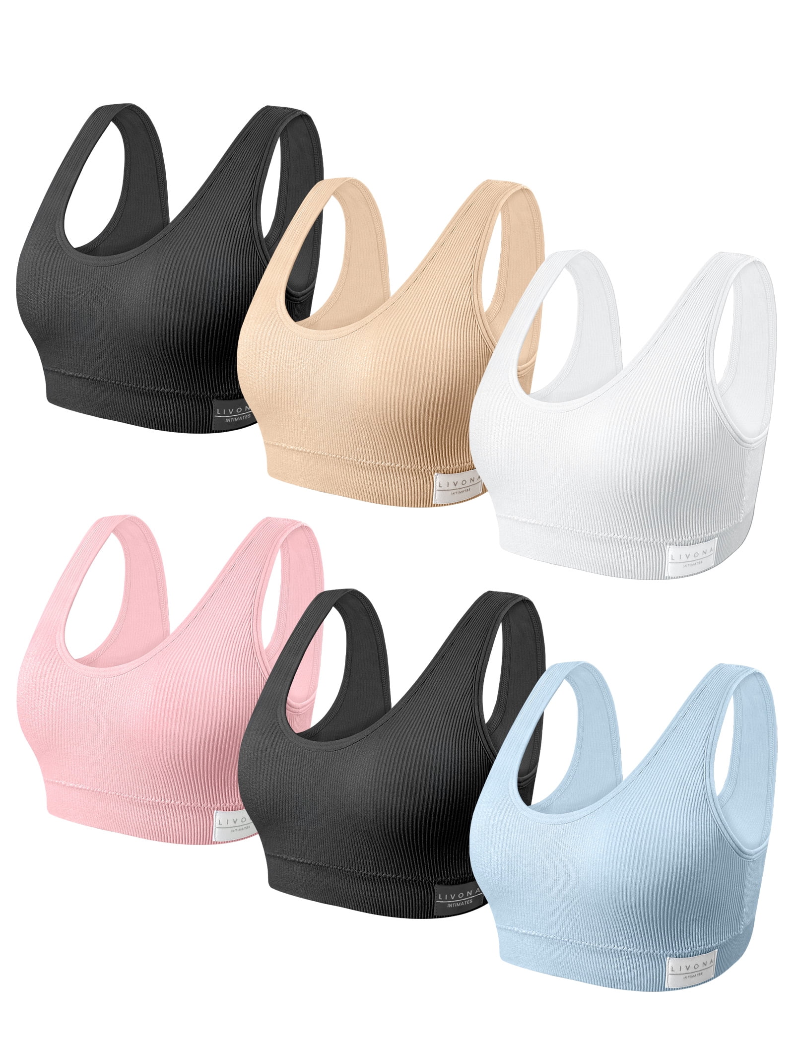 Livona Training Bras for Girls-Sports Bra, Fitness Bra, Padded Everyday ...