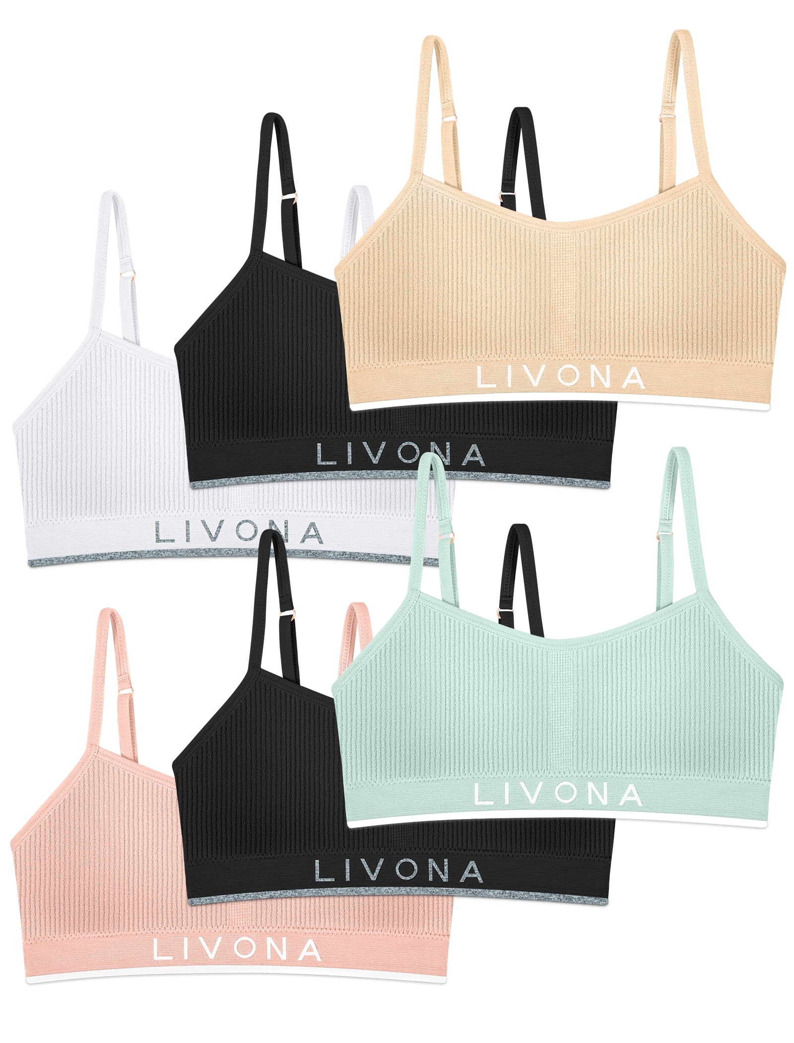 Livona Training Bras for Girls-Sports Bra for Teen Wireless Fitness ...