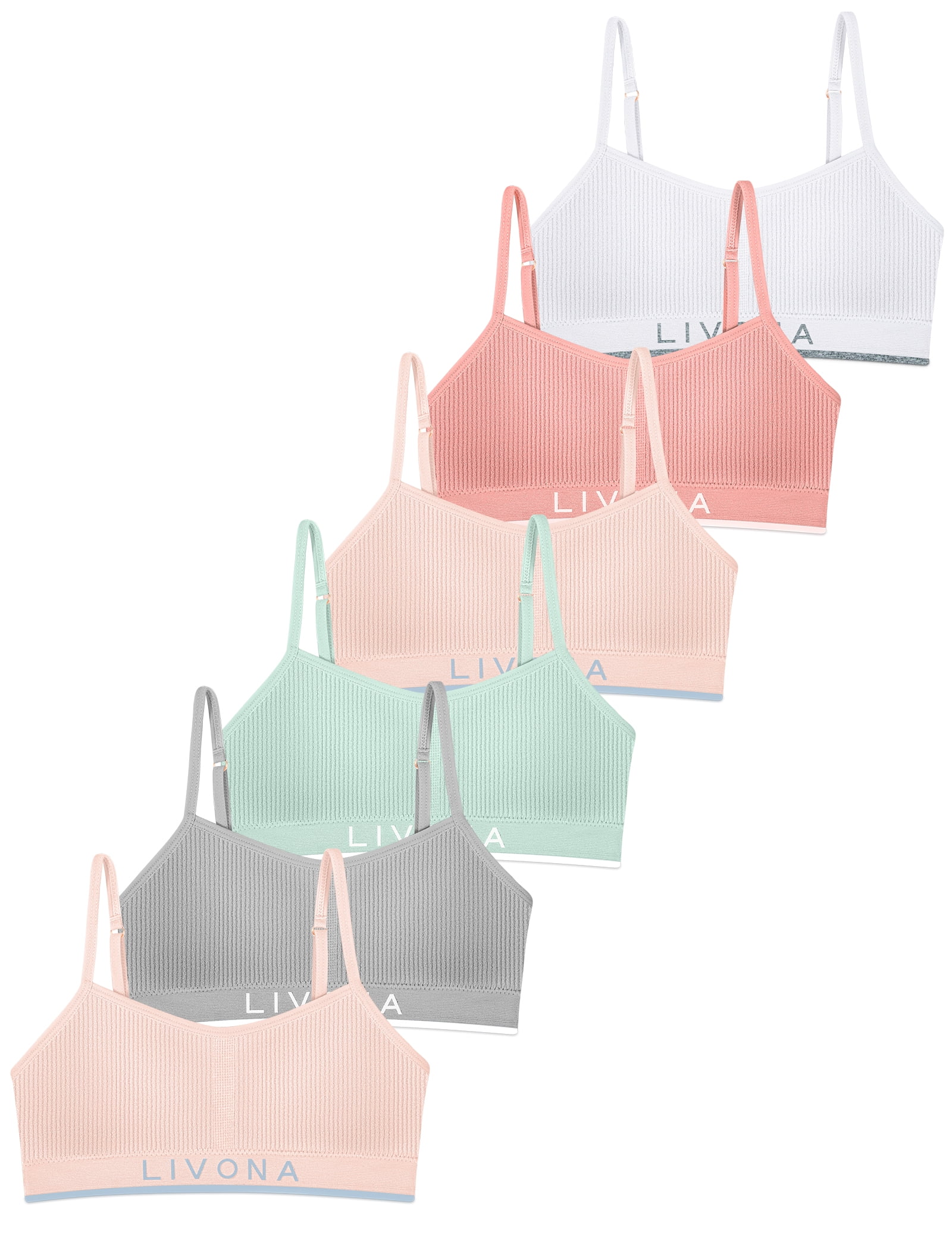 Livona Training Bras for Girls-Sports Bra for Teen Wireless Fitness ...