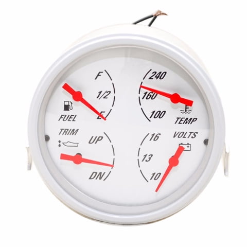Livorsi Boat Multifunction Gauge GIIMOB5WW | 4 1/2 Inch White - Walmart.com