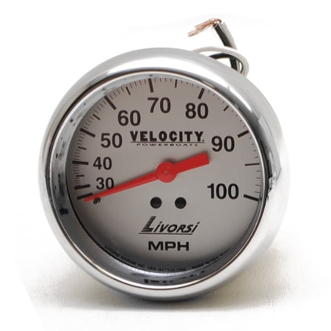 Livorsi Boat Speedometer 100 MPH 3 1/4 Inch Silver - Walmart.com