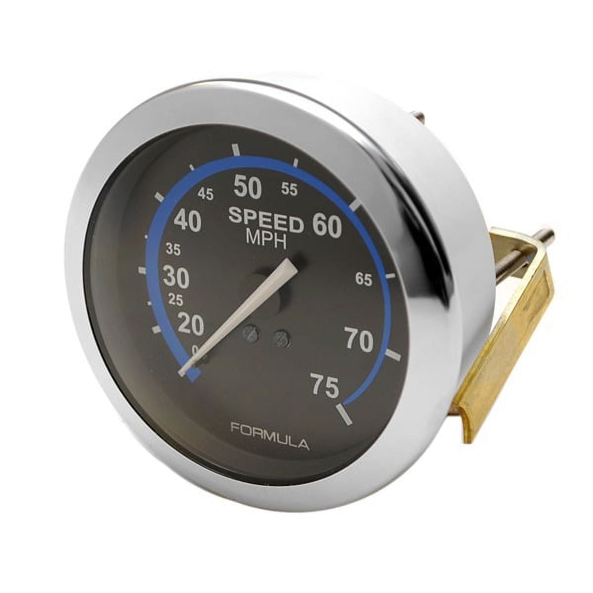 Livorsi Boat Speedometer Gauge PLG75K1DBKCH | 3 1/4 Inch Silver Black ...