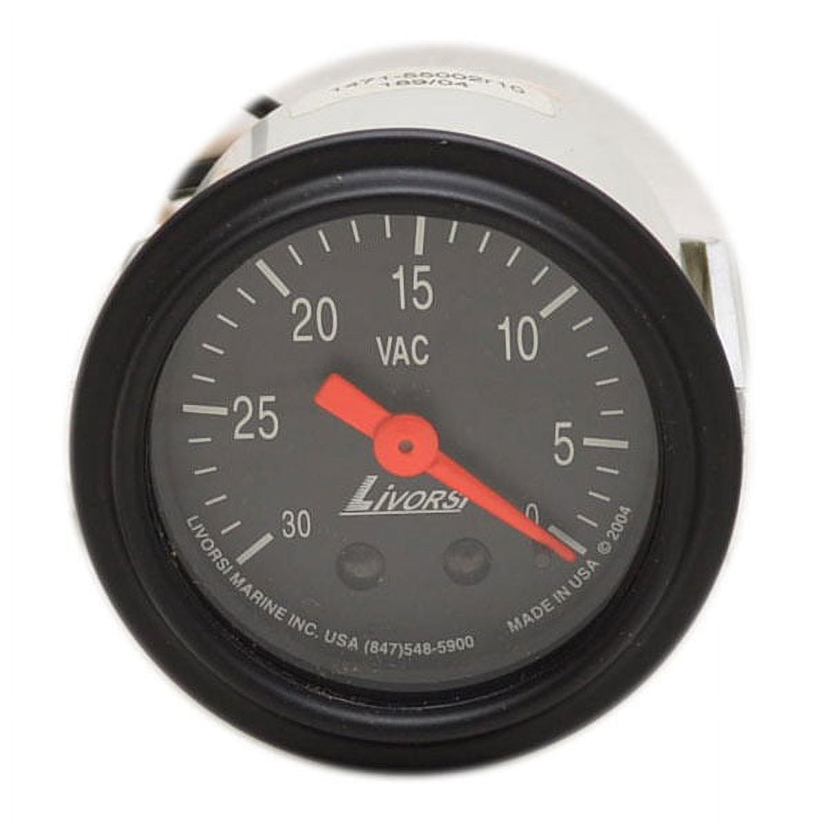 Livorsi Pressure Vac Gauge GMV-BKBK | Fountain 2 Inch Boat Gauge ...