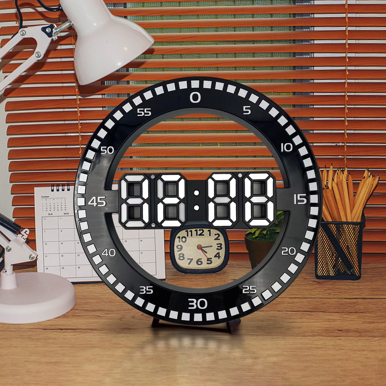 Livrdious 10 Inch Digital Smart Jumping Wall Clock, Silent Wall Clock ...