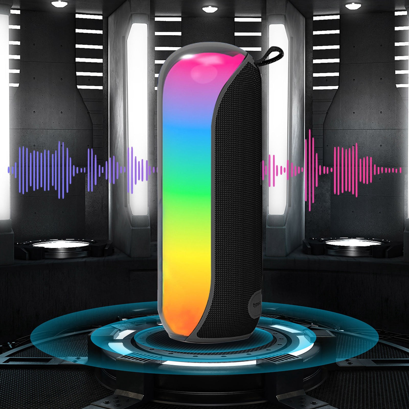 Livrdious Bluetooth 5.3 Home Wireless Speaker Cool Light Effect Two ...