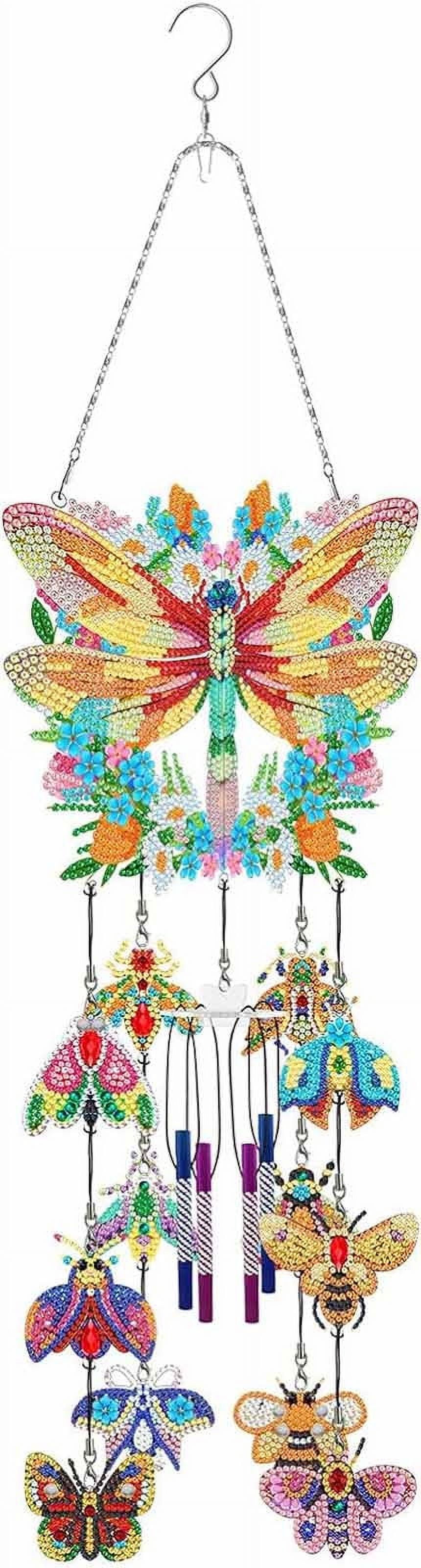 Livrdious DIY Dotted Diamond Art Painting Wind Chime Kit Three-Dimensional Sun Catchers Diamonds ...