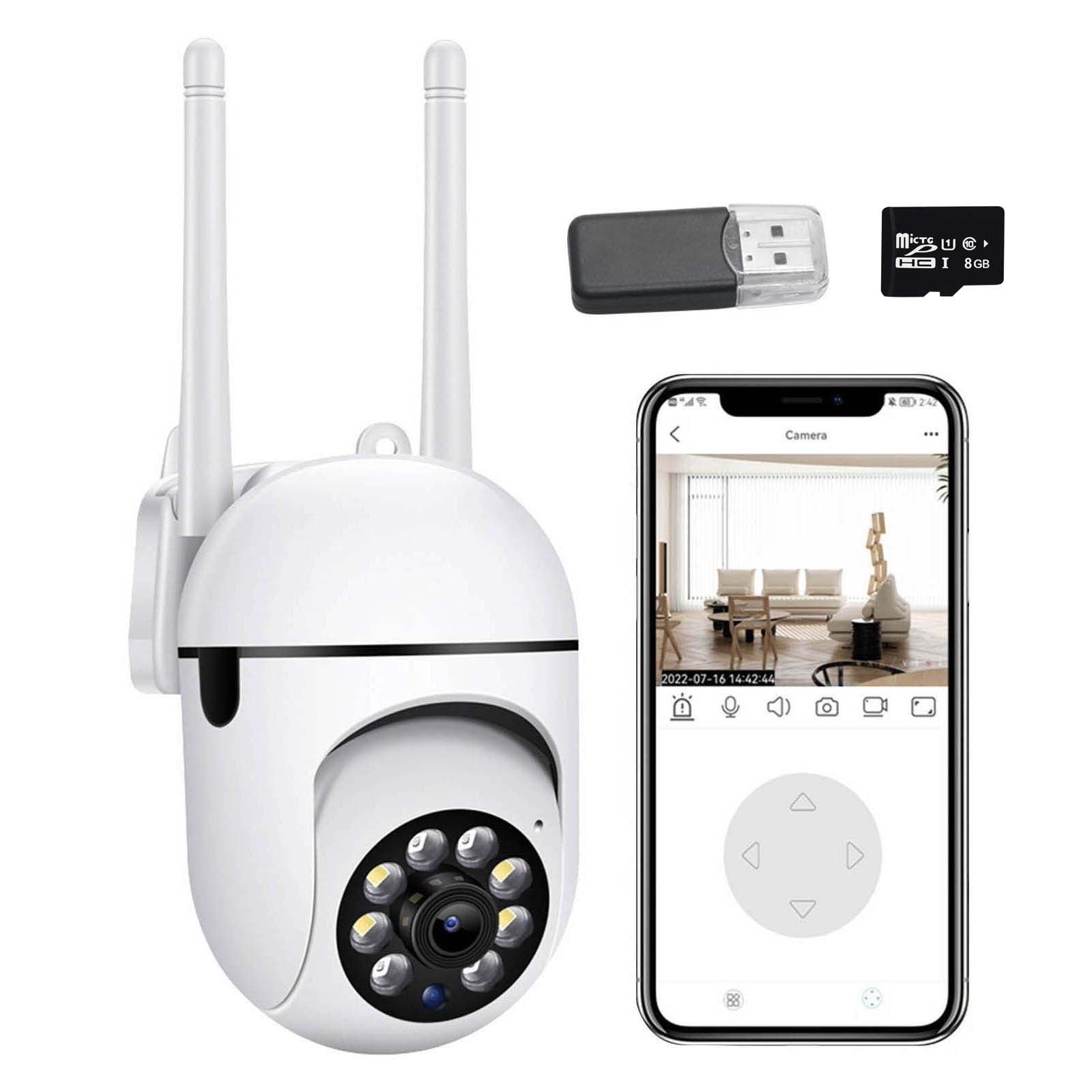 Livrdious Outdoor Security Cameras, 2.4GHz WiFi Cameras For Home ...