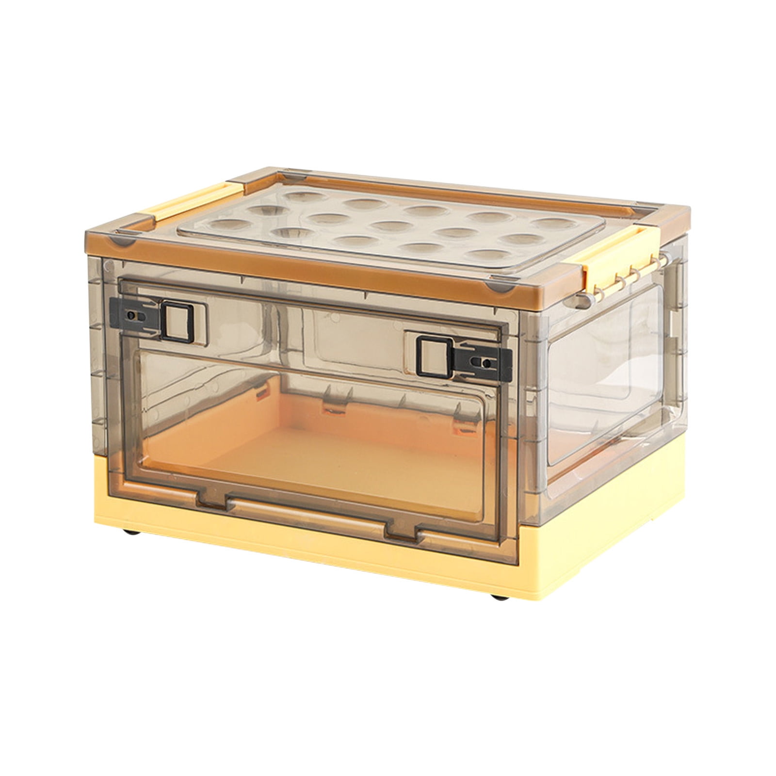 Livrdious Plastic Foldable Storage Box, Home Transparent Storage Box ...