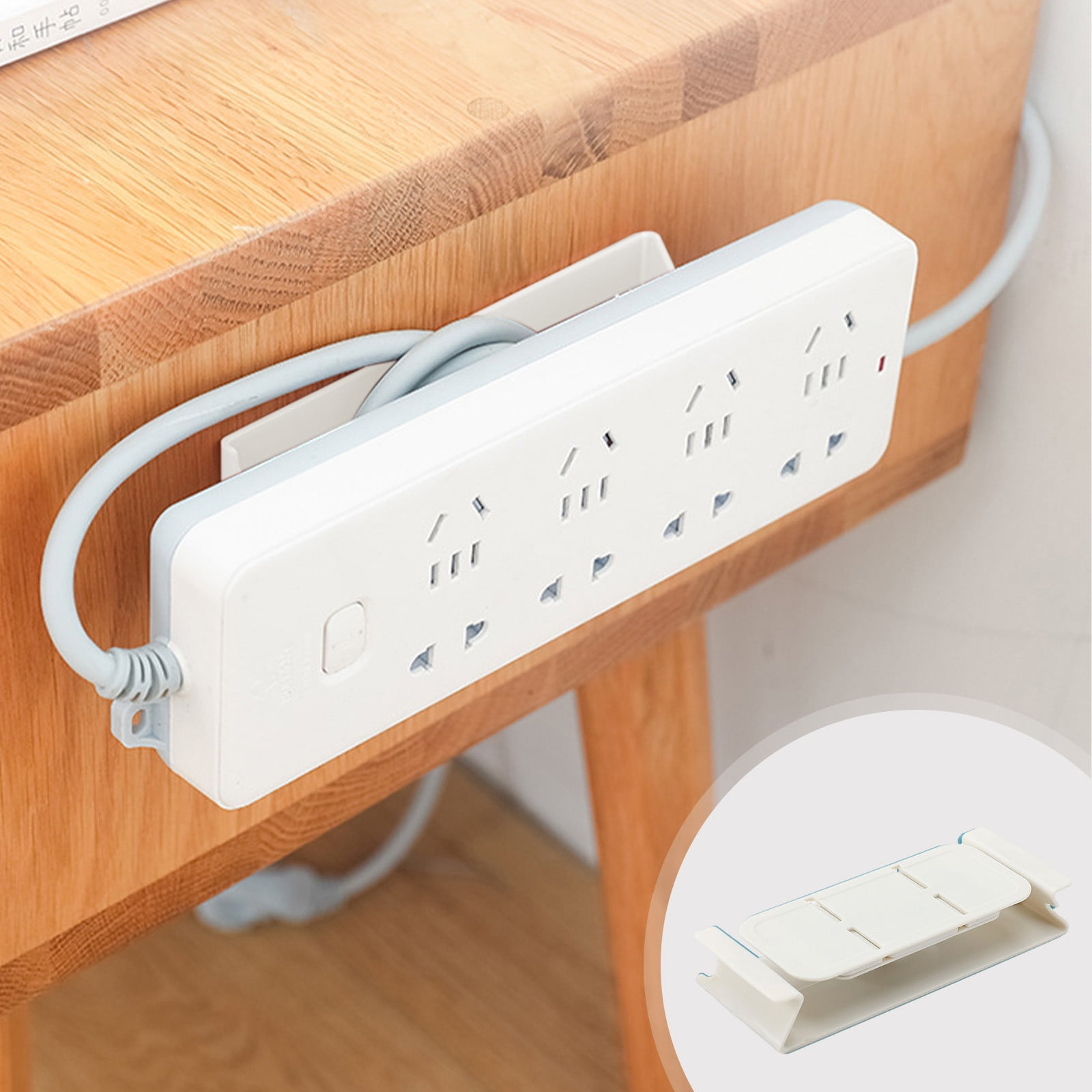 Livrdious Self-Adhesive Desktop Socket Fixer Adhesive Punch Socket ...