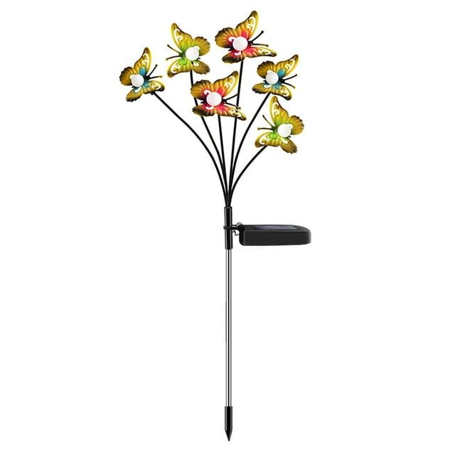 Livrdious Solar Light, LED Iron Butterfly, Firefly, Insect Light ...