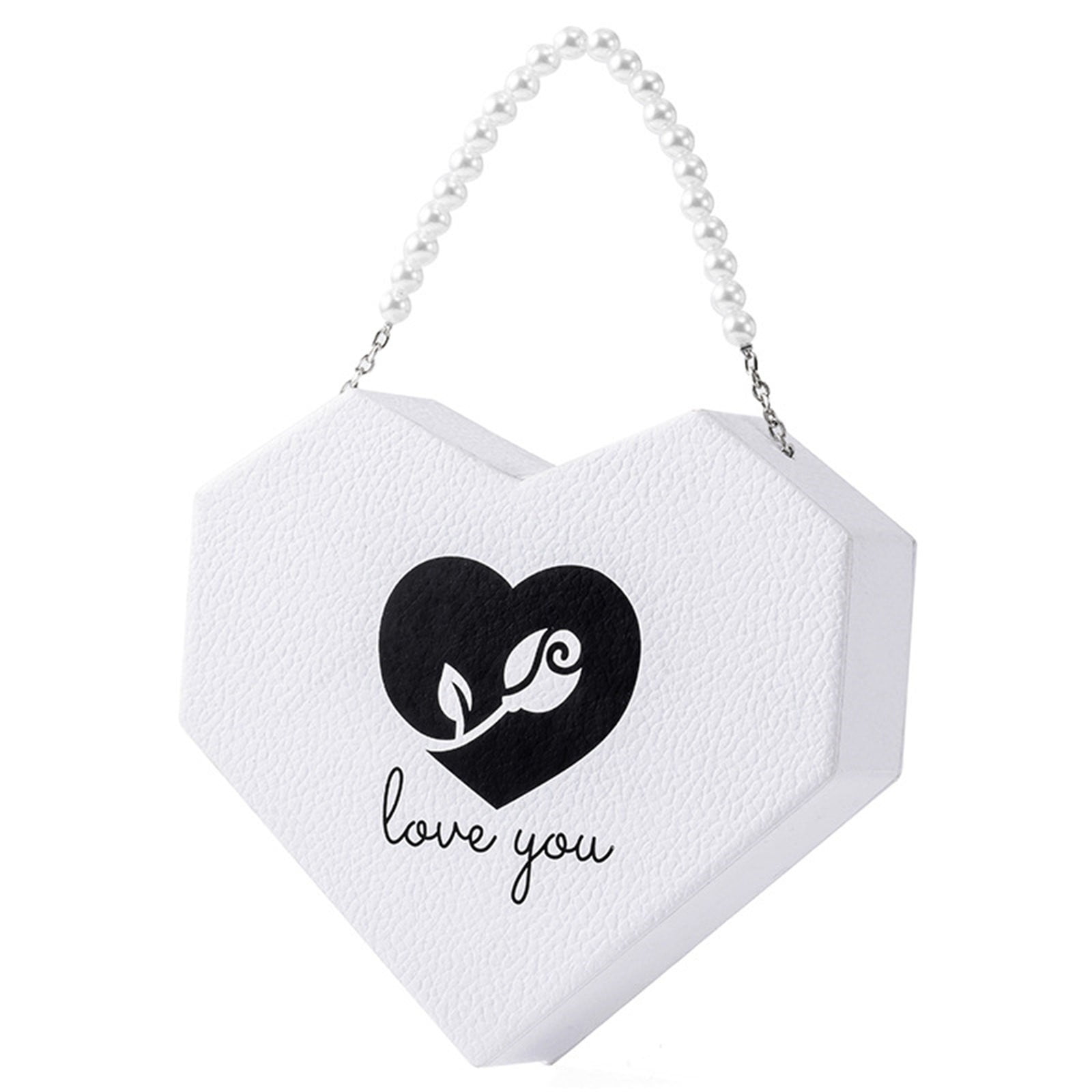 Livrdious Valentine's Day Double Open Jewelry Gift Box Heart Shaped ...