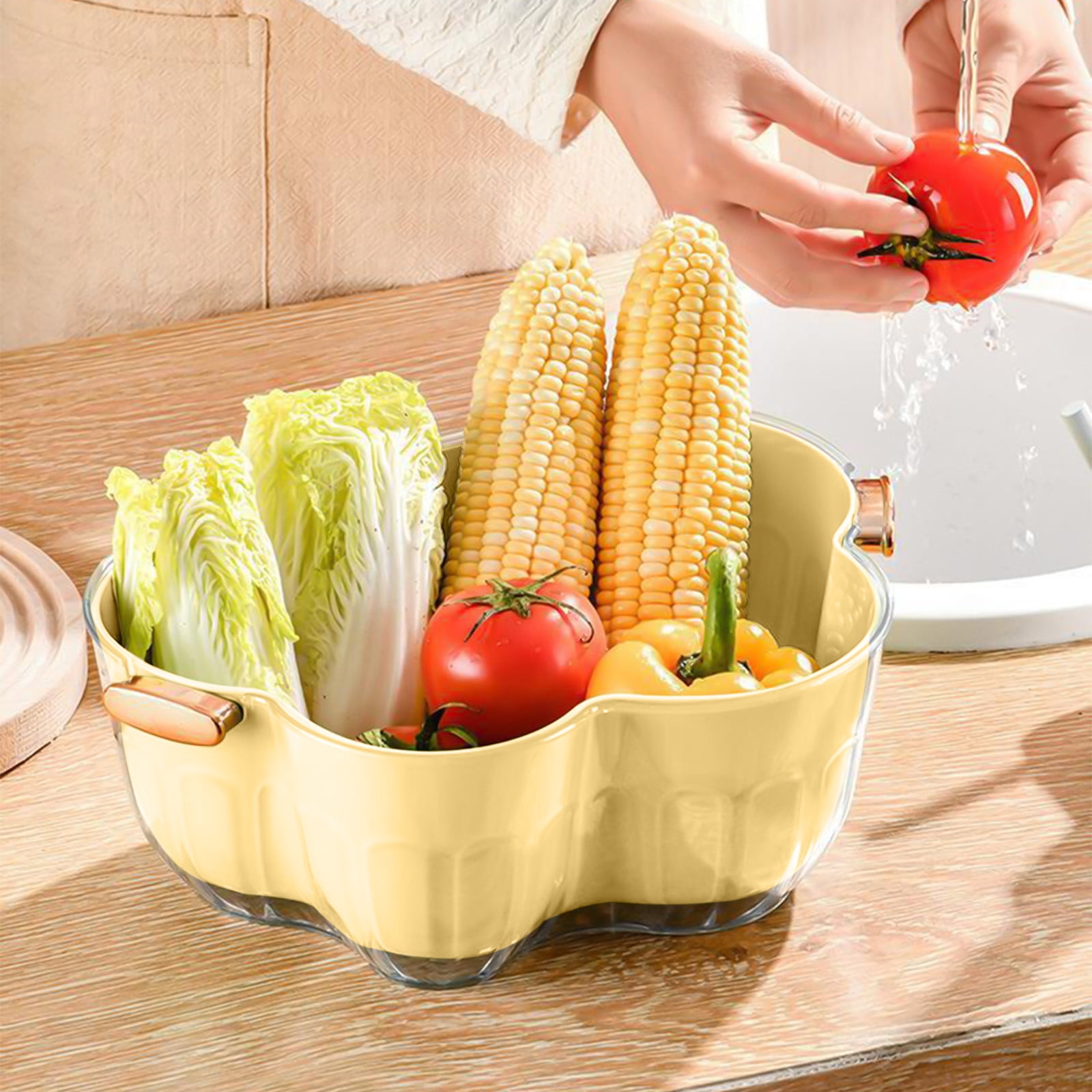 Livrdious Vegetable Basket - Vegetable Basket Strain Wash And ...