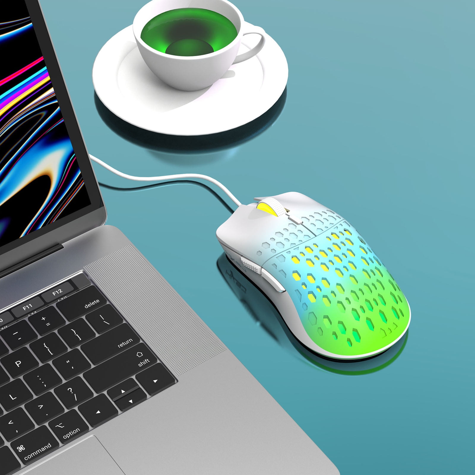 Livrdious Wired Gaming Mouse Colorful Light Hole Esports Lightweight ...