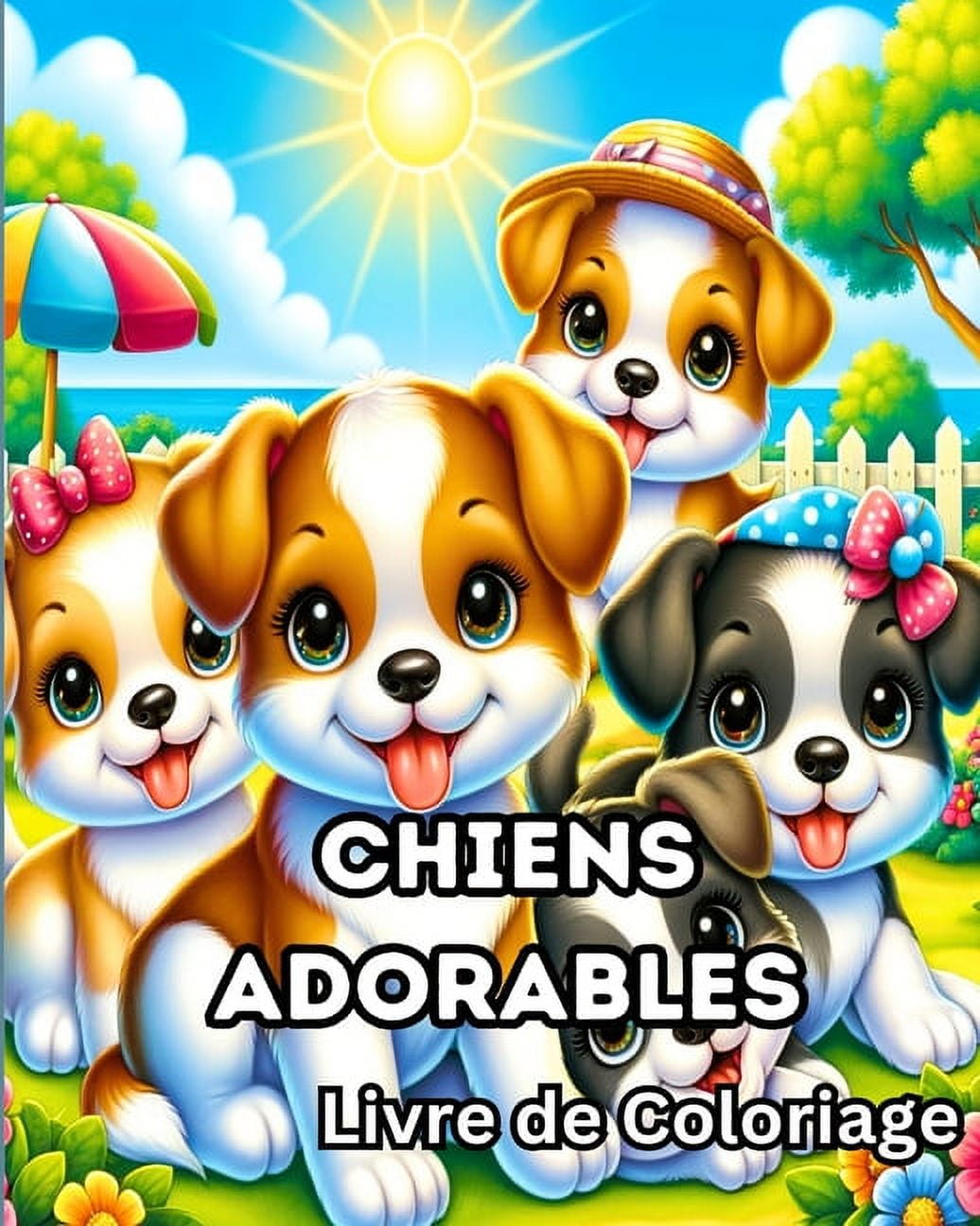 Livre de Coloriage de Chiens Adorables: Pages de coloriage de chiots ...