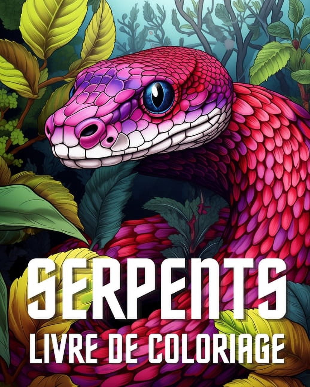 Livre de Coloriage sur les Serpents: Pages Ã Colorier de Serpent Mignon ...