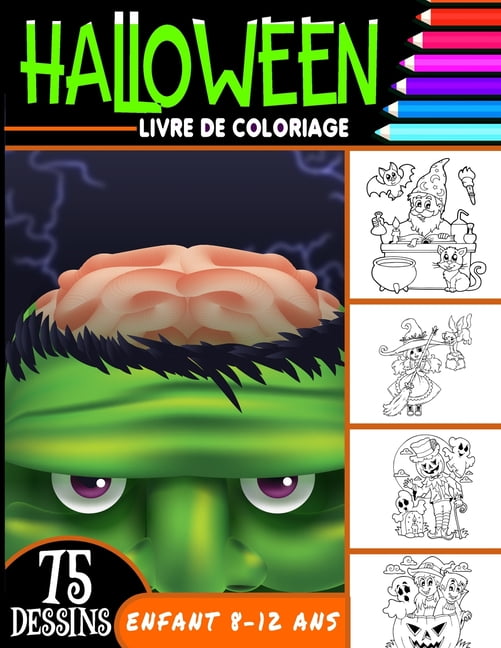 Livre de coloriage Halloween 8-12 ans: livre d'activité coloriage ...