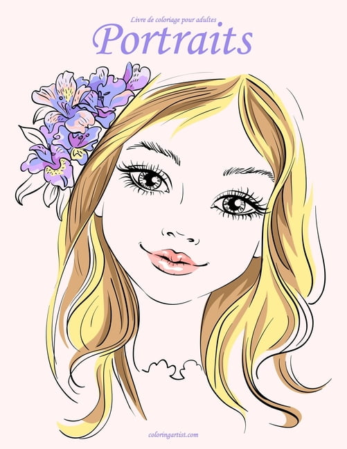Portraits Livre de coloriage pour adultes Portraits 4, Book 4 ...