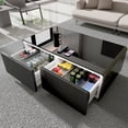 Livtab Smart Coffee Table with Fridge, Bluetooth Speakers, Wireless ...