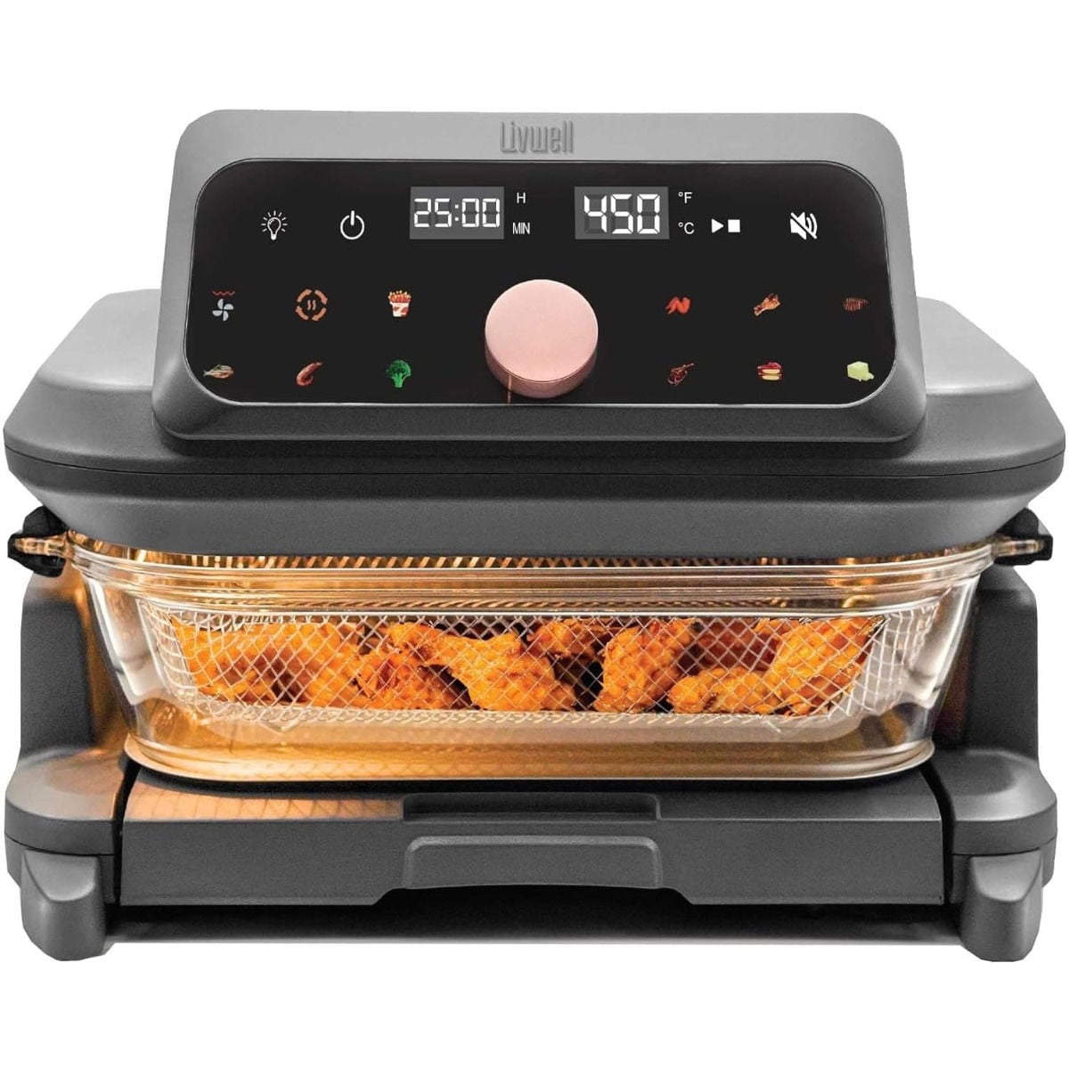 Livwell Glass Container Air Fryer | 6 Quart - Walmart Business Supplies