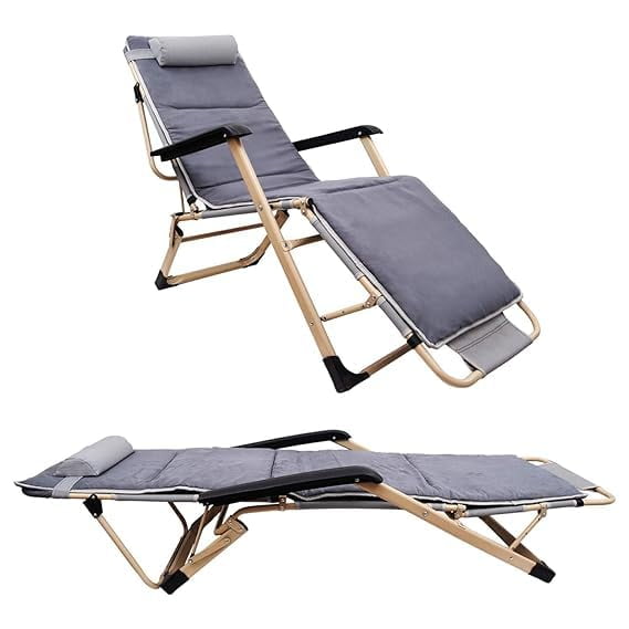 Livzing Alloy Steel Recliner Chair Easy Chair Space Saving Zero Gravity ...