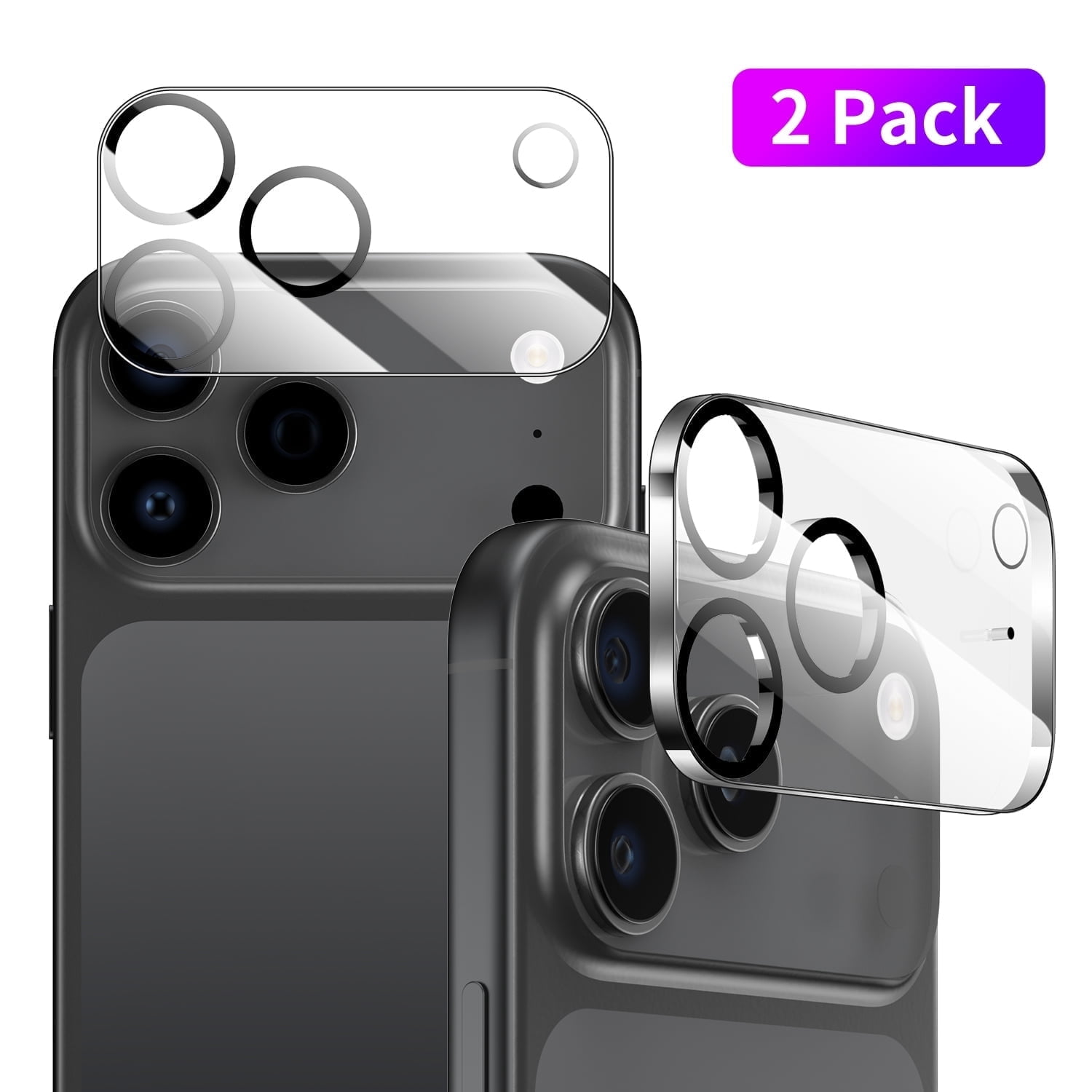 Liwarace 2Pcs Camera Lens Protector Tempered Glass for iPhone 17 Pro ...