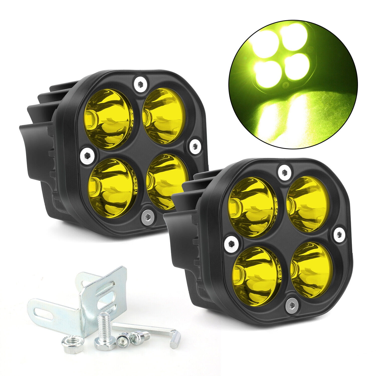 Liwarace 3inch LED Cube Pods Work Light Bar Spot Beam Driving Fog For ...