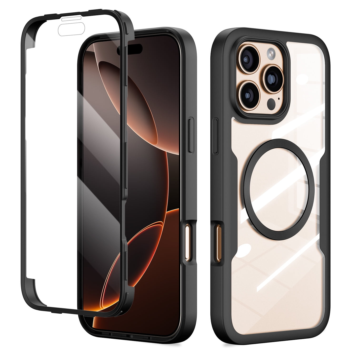 Liwarace Case with Built-in Screen Protector Full Cover for iPhone 16 ...