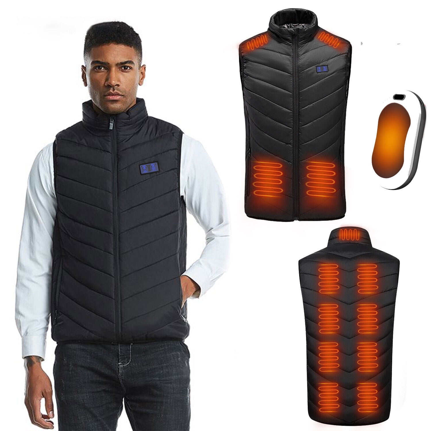 Liwarace Heated Vest 9 Heating Zones with 10000mAh Battery Pack ...