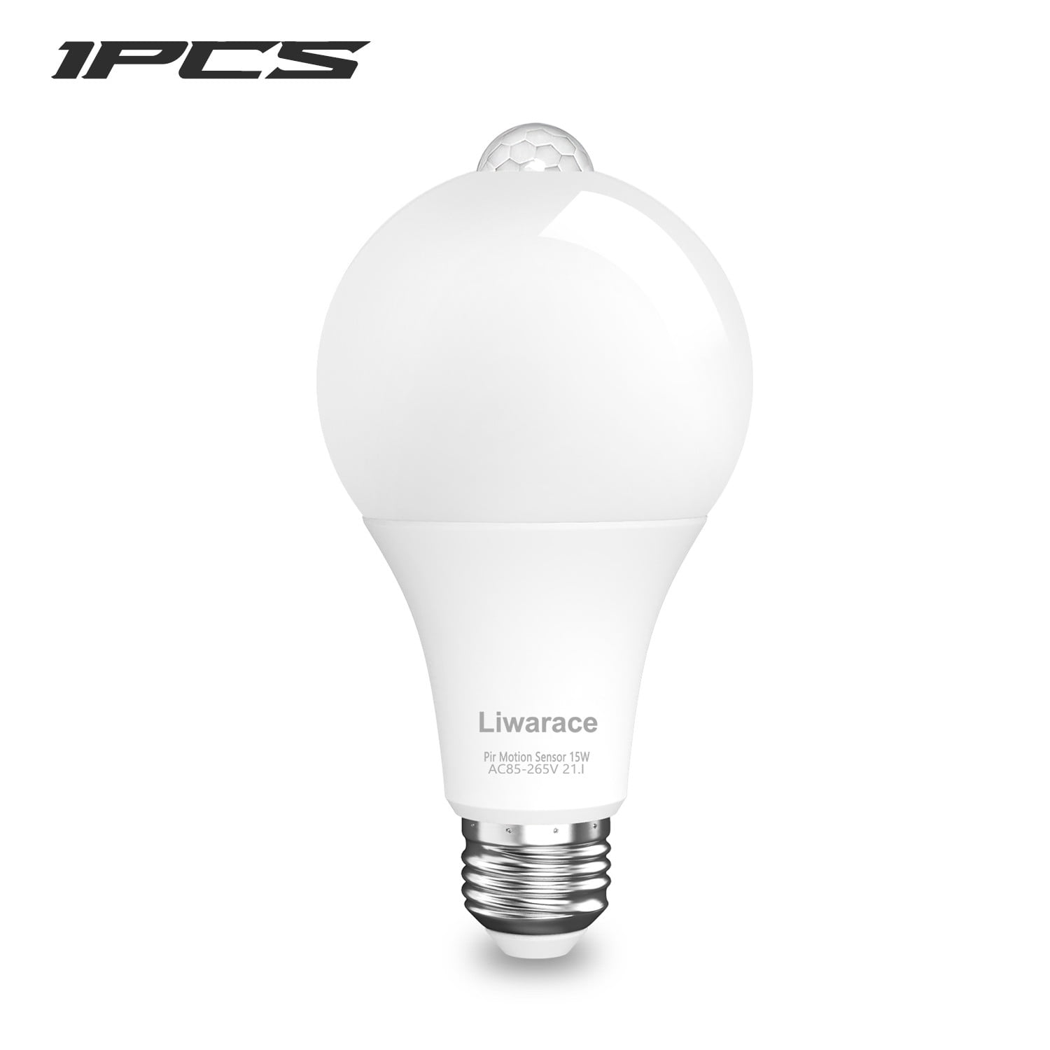 Liwarace LED Infrared Motion Sensor Bulb, 150 Watts, E26/E27 Base ...