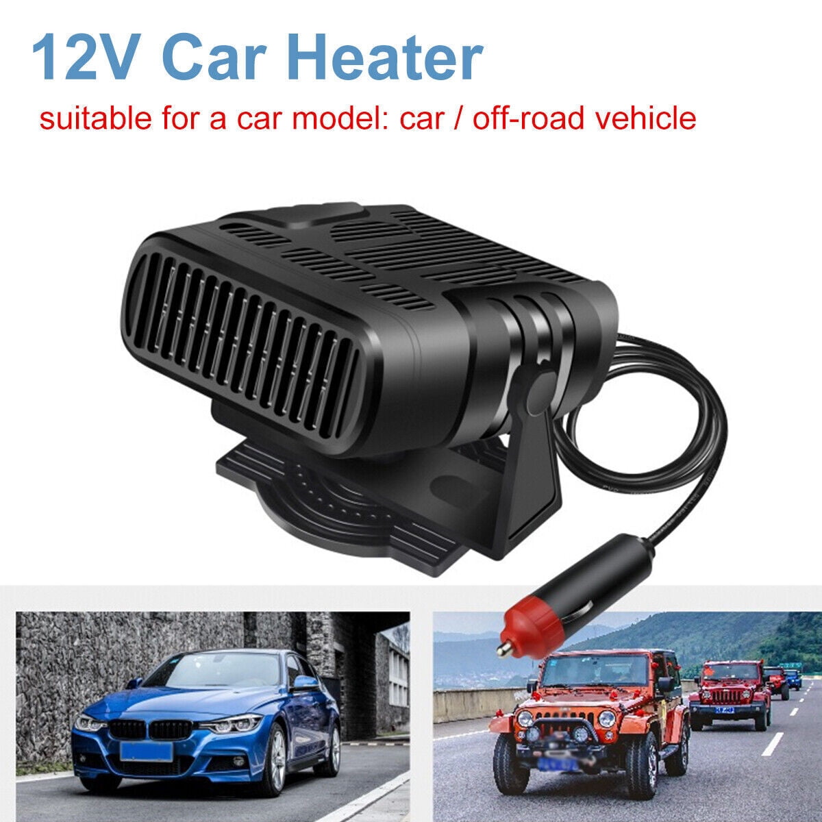 Liwarace Portable Electric Car Heater Heating Fan Defogger Defroster ...
