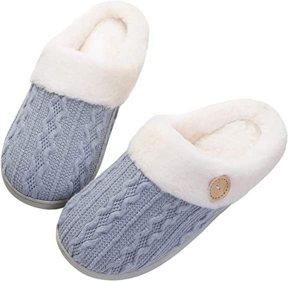Liwarace Womens Slippers Memory Foam Shoes Winter Warm Plush Slippers ...