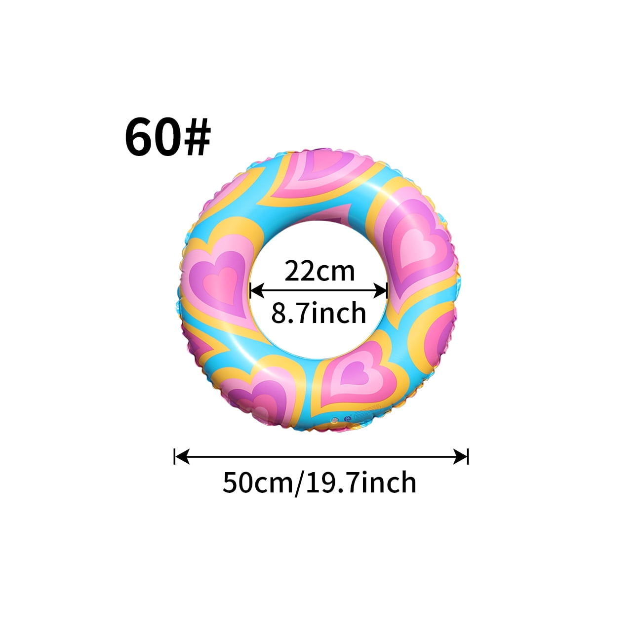 Liweijianaa1pc Heart-Shaped Adult Inflatable Pool Float, Summer Thick ...