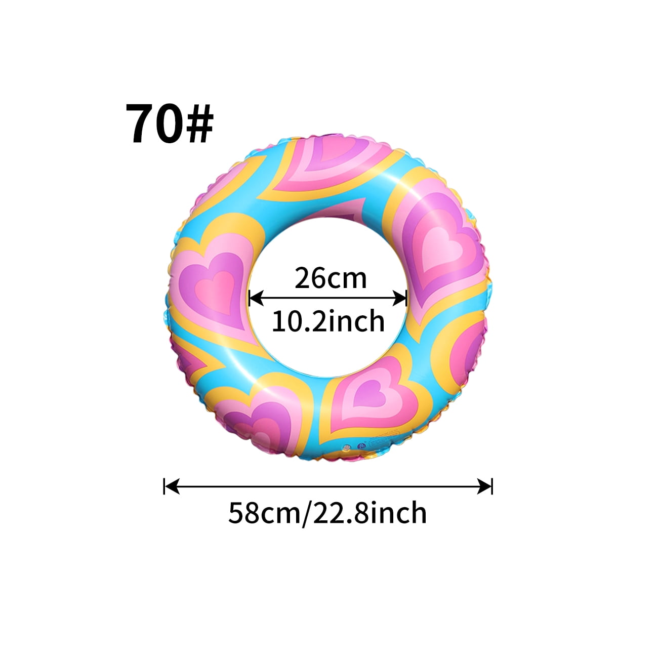 Liweijianaa1pc Heart-Shaped Adult Inflatable Pool Float, Summer Thick ...