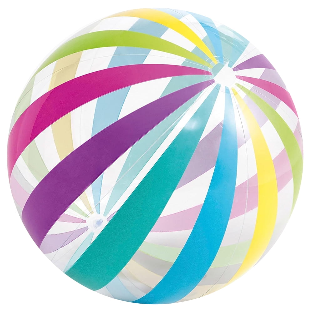 Liweijianaa1pc Transparent Colorful Stripe Inflatable Beach Balls PVC ...