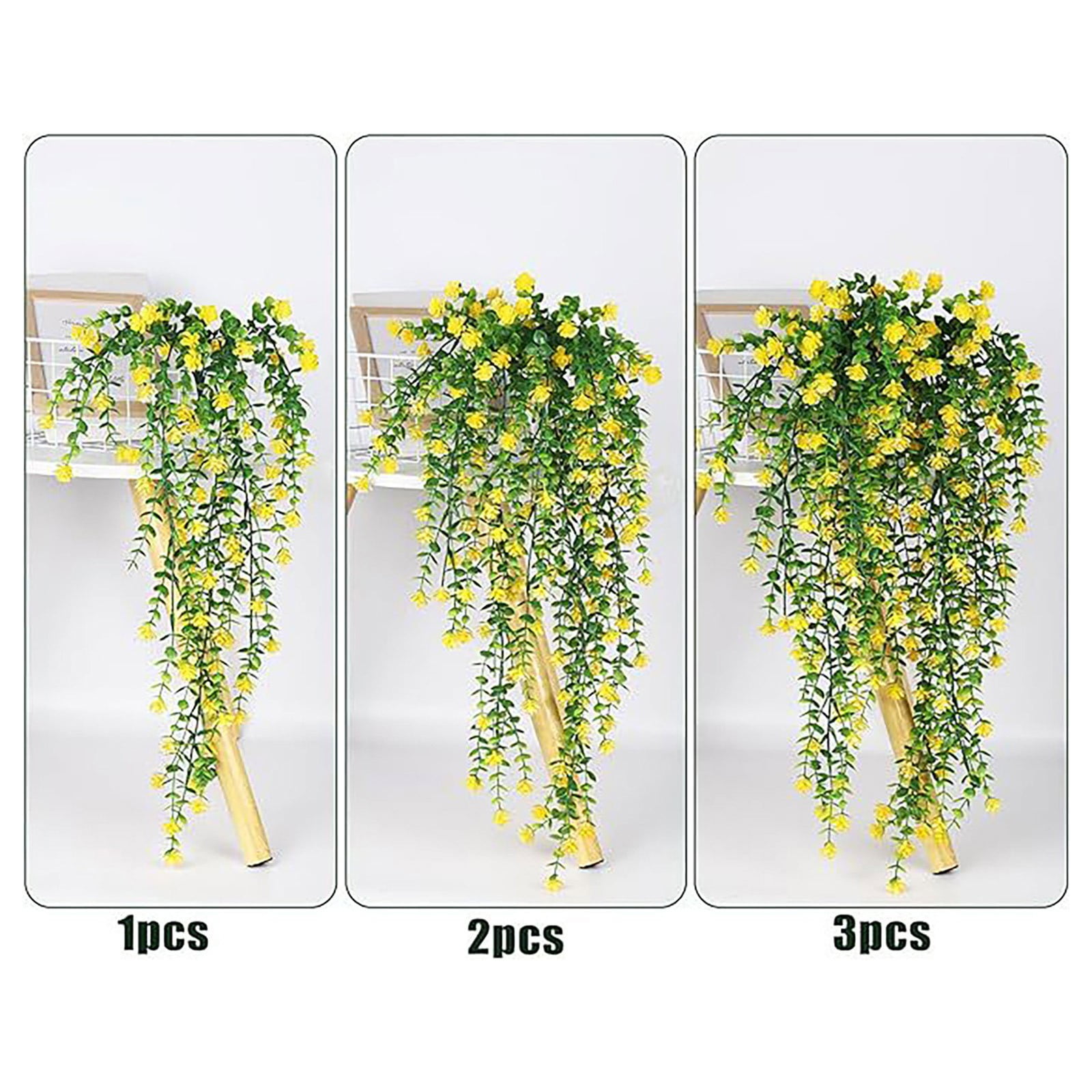 Liwnm Under $1 Simulation Camellia Hanging Simulation Flower Rattan ...