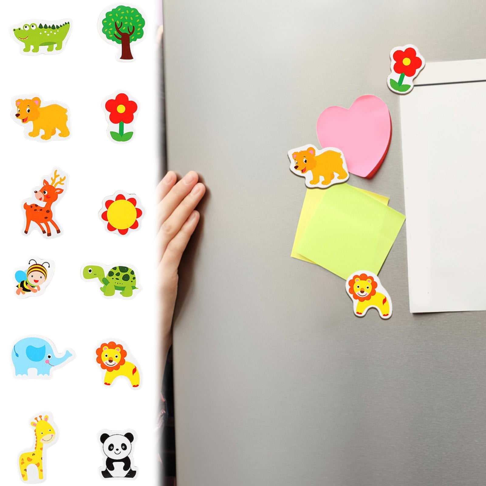 Liwnm Wall stickers Fridge Magnets for Kids Animals Refrigerator ...