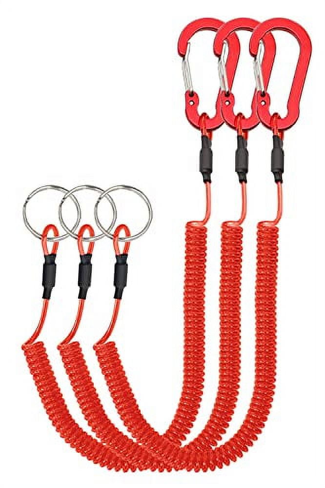 Lix&Rix Coiled Stretch Tether Lanyard with Clip for Fishing Keys Card ...
