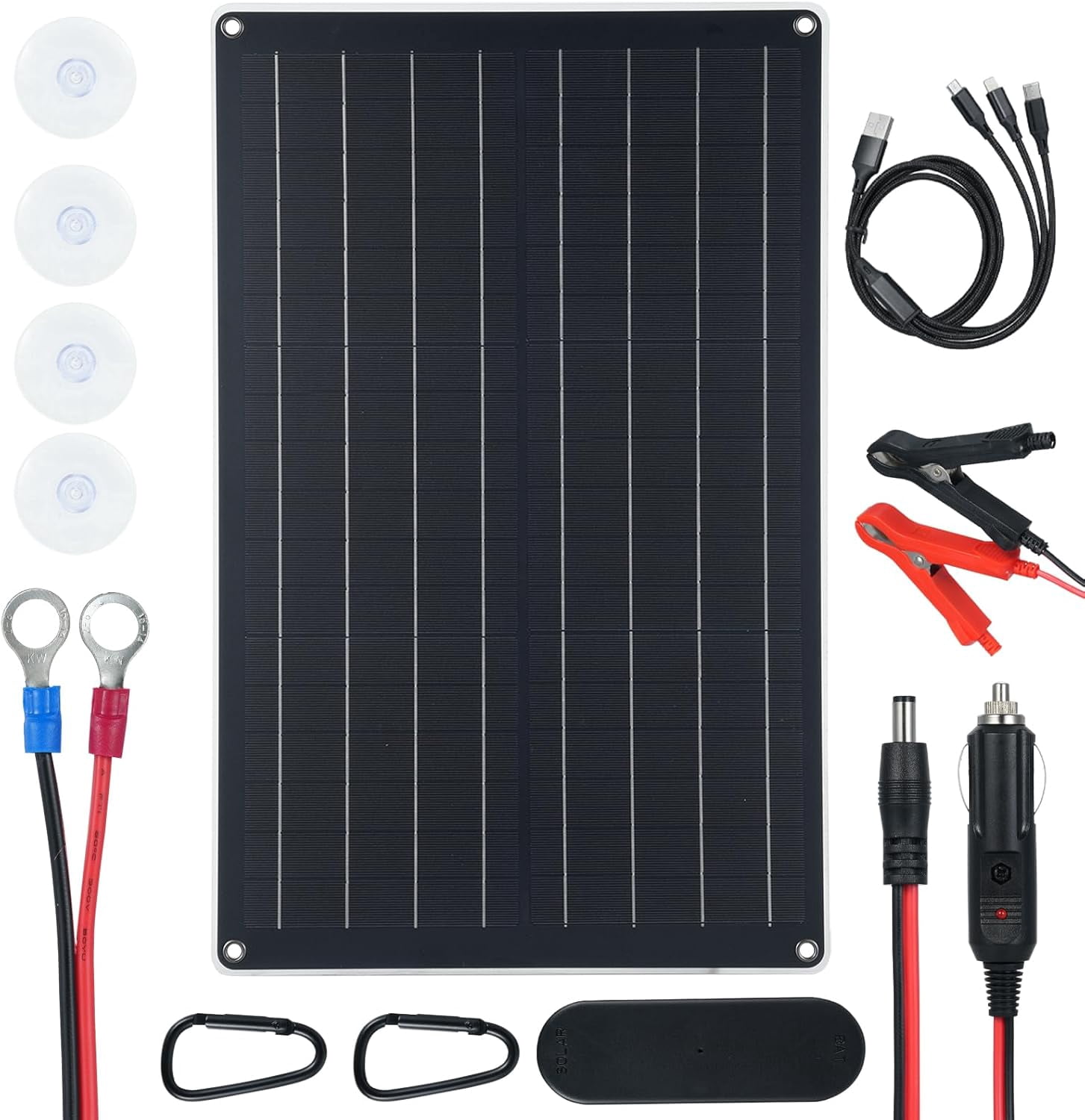 Lixada 30W Solar Charger Panel Kit with MPPT Trickle Maintiner ...
