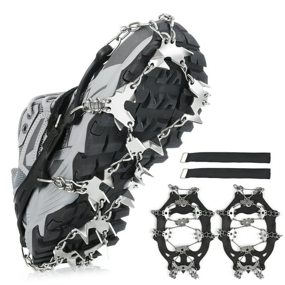 Ice Cleats Snow Traction Cleats Crampons Ice & Snow Grips Over Shoe ...