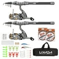 Lixada Fishing Pole Combo Set - Carbon Fiber Spinning Rod for ...